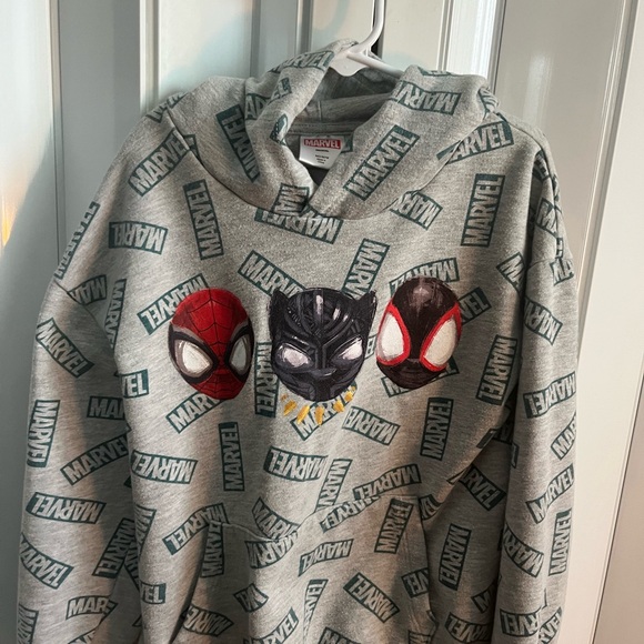 Marvel | Shirts & Tops | Marvel Gray Hoodie With Superhero Masks | Poshmark